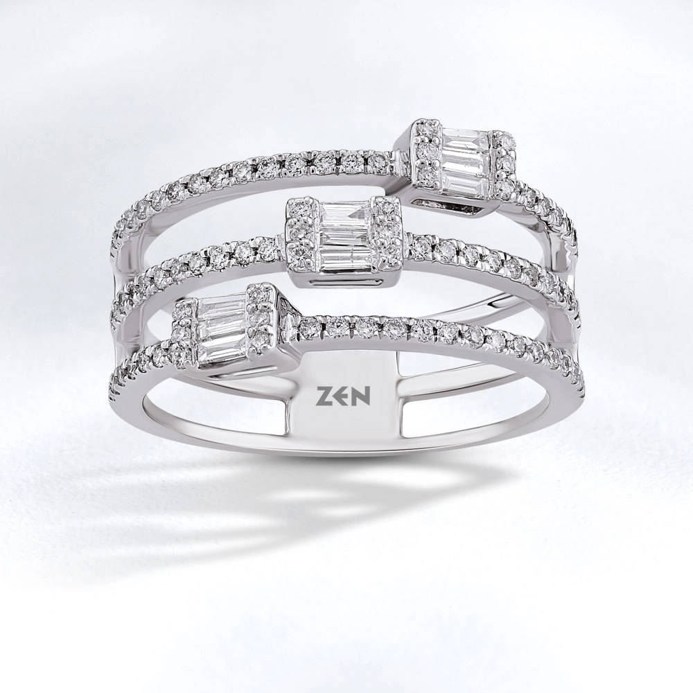 0.42 ct. Baguette Diamantring - 3000733178 | Zen Diamond