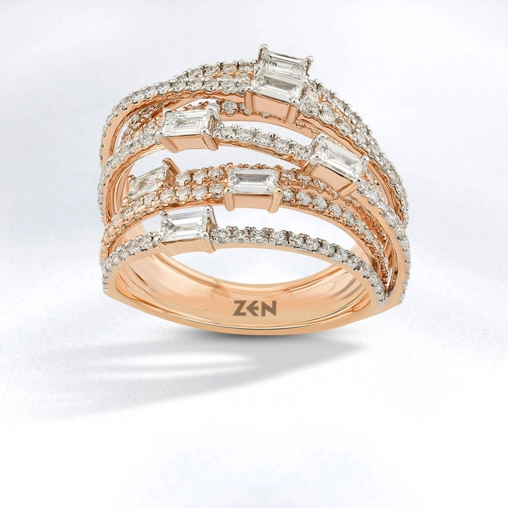 1.62 ct. Design Baguette Diamantring - 3000733229 | Zen Diamond