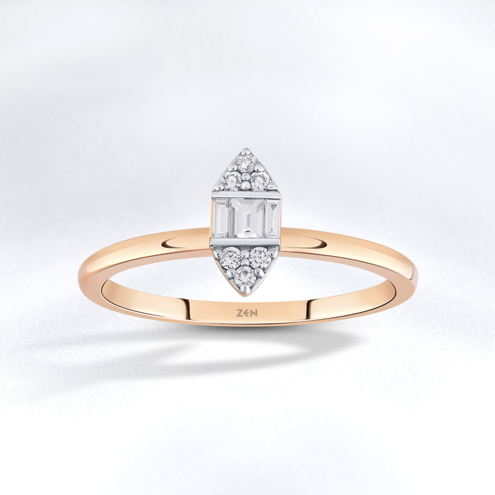 Baguette solitaire ring store