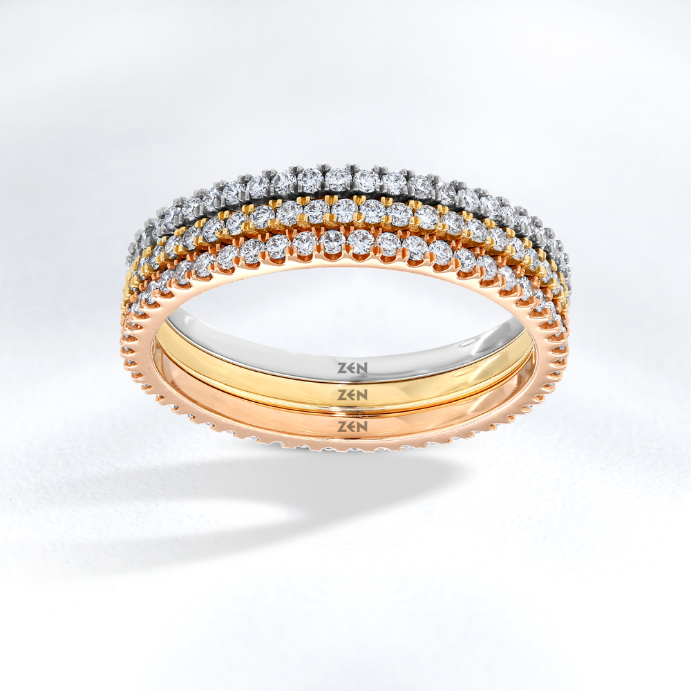 1.00 ct. Dreifacher Charme Memoire Ring - 3000317272 | Zen Diamond