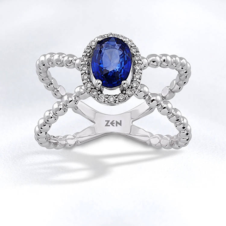 0.84 ct. Saphir Ring - 3000549264 | Zen Diamond