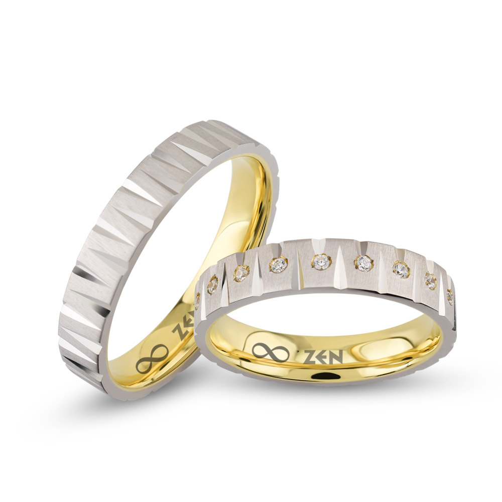 Moderner Ehering - 3000679825 | Zen Diamond